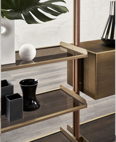 Libreria componibile e modulare - Techwall, Riflessi